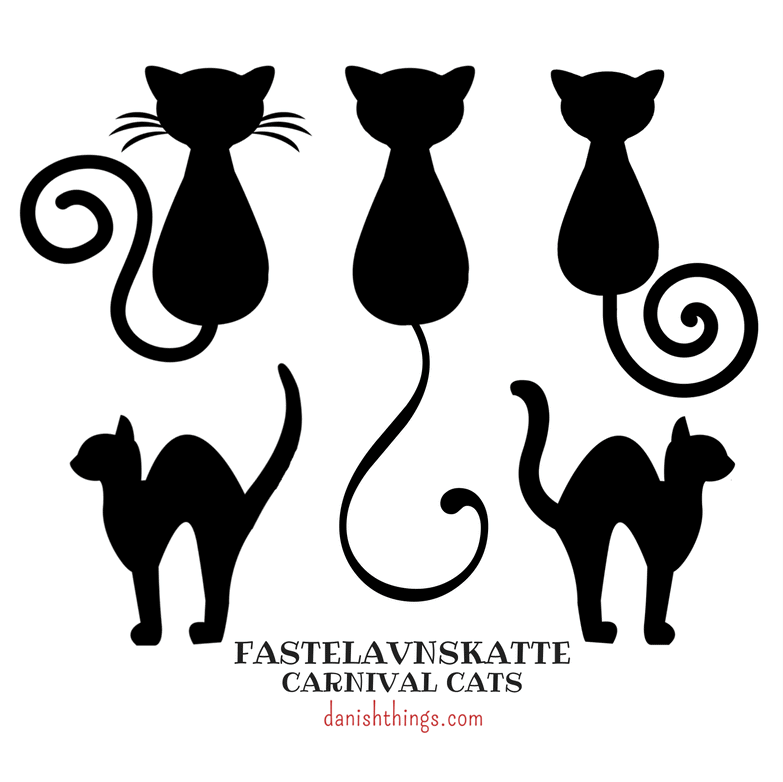 Carnival Cats for decoration and as templates - Danish Things