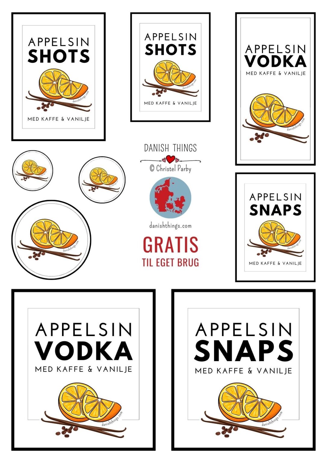 Appelsinsnaps med kaffe og vanilje - Danish Things