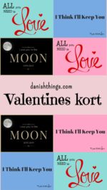 Valentines kort - Kærlighed på kort - Danish Things