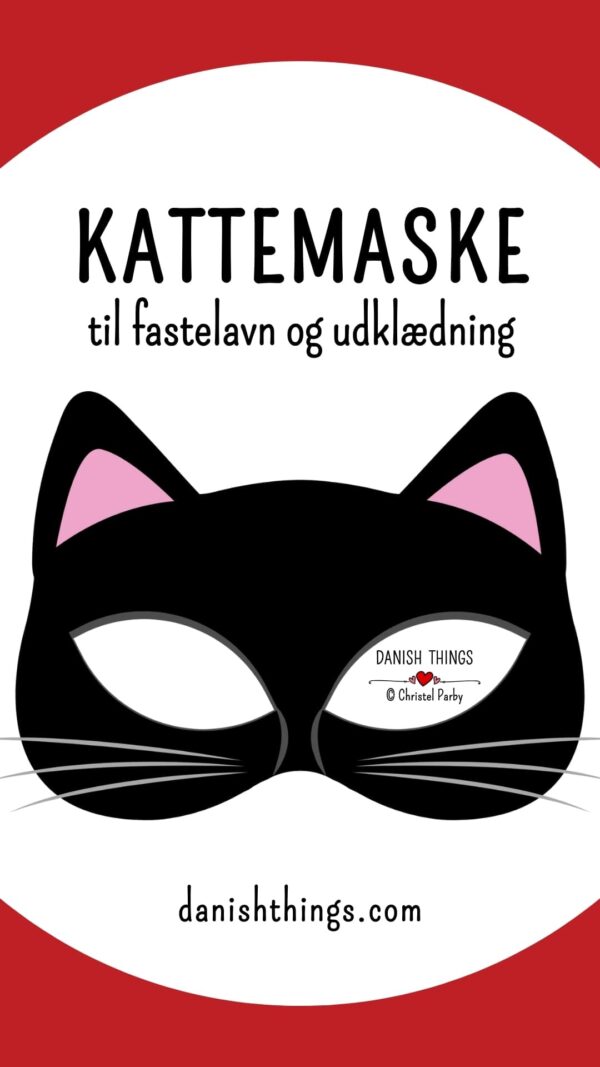 Kattemaske til fastelavn og halloween - Danish Things