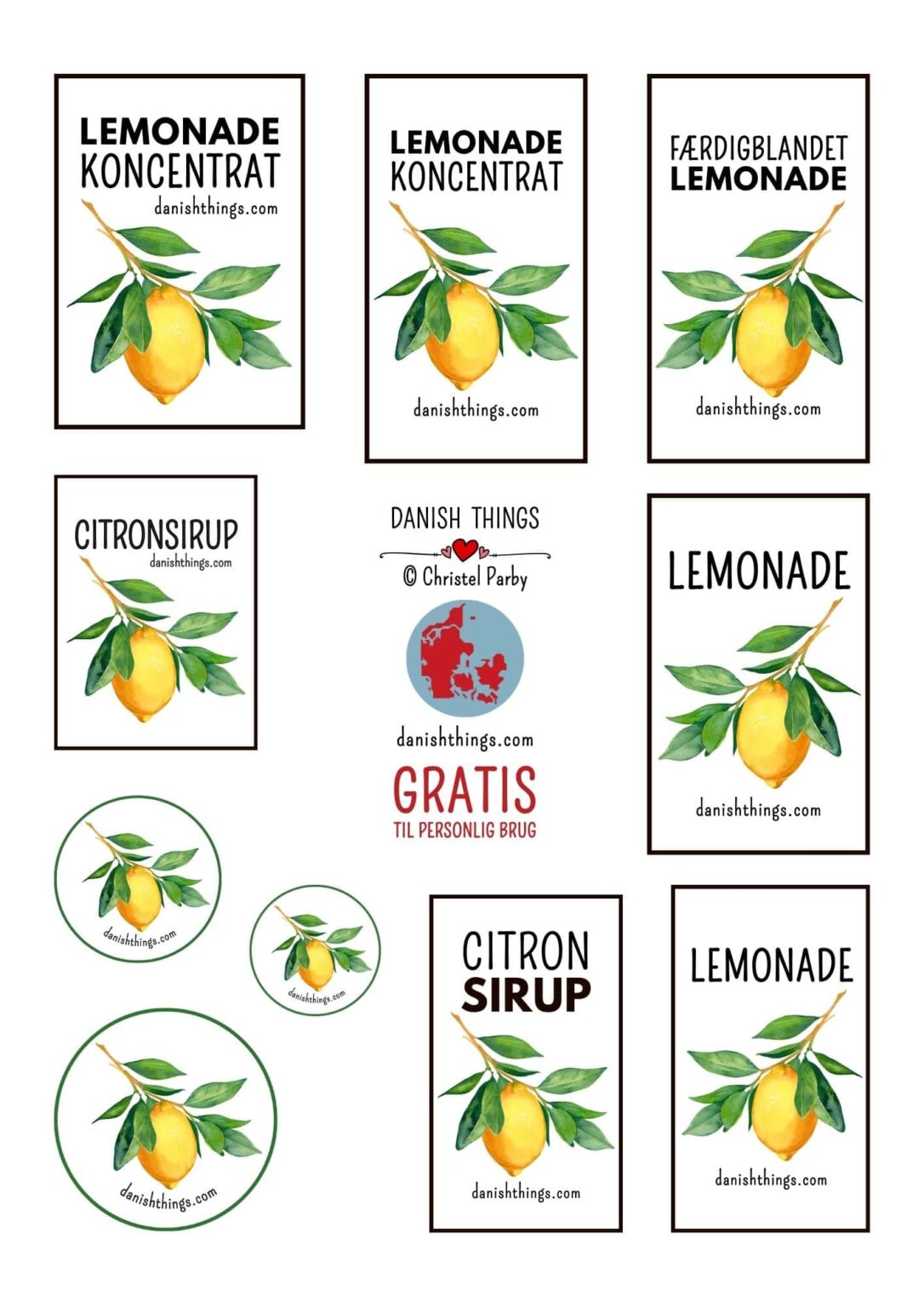 Lemonade af hjemmelavet citronsirup og friskpresset citronsaft - en 2 i ...